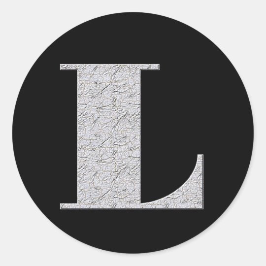 Monogram Letter L Classic Round Sticker | Zazzle.com