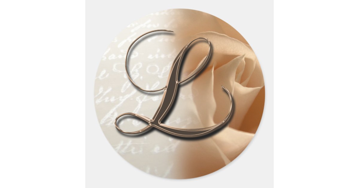 Monogram Letter L Wedding Envelope Sticker | Zazzle