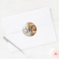 Monogram Letter M Wedding Envelope Sticker | Zazzle
