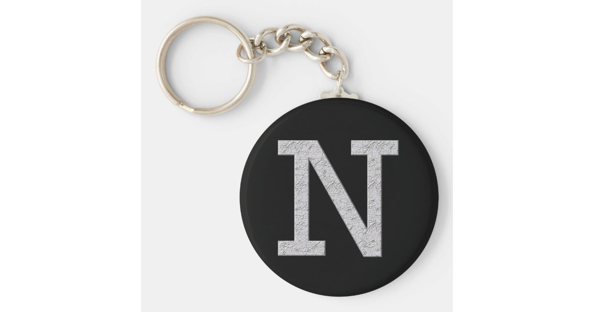 Monogram Letter N Keychain | Zazzle