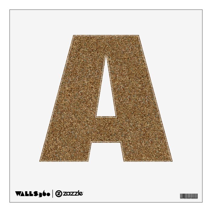 Monogram Letter Number Wall Letter Wall Sticker | Zazzle.com
