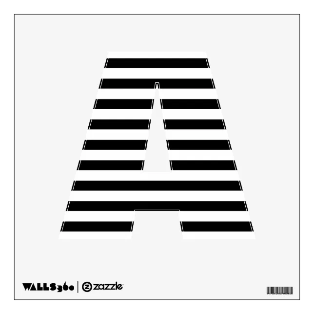 Monogram Letter Number Wall Letter Wall Sticker | Zazzle