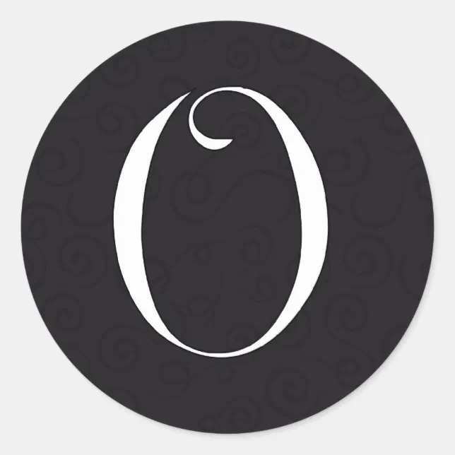 Monogram Letter O Classic Round Sticker | Zazzle