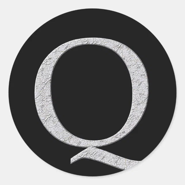 Monogram Letter Q Classic Round Sticker | Zazzle