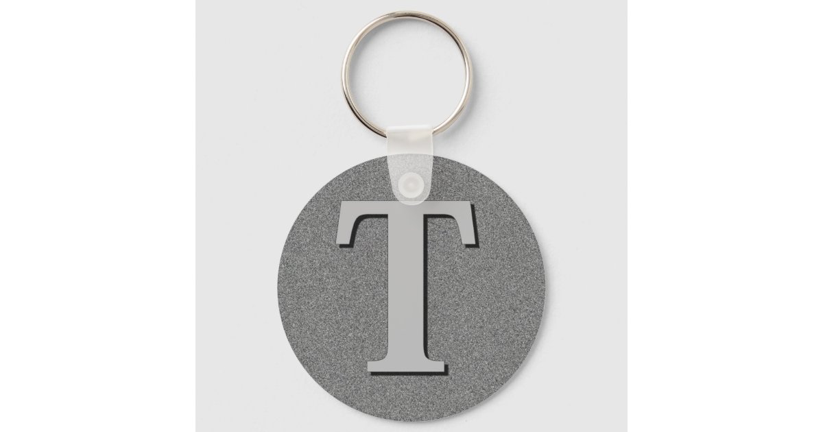 Monogram Letter T Keychain | Zazzle