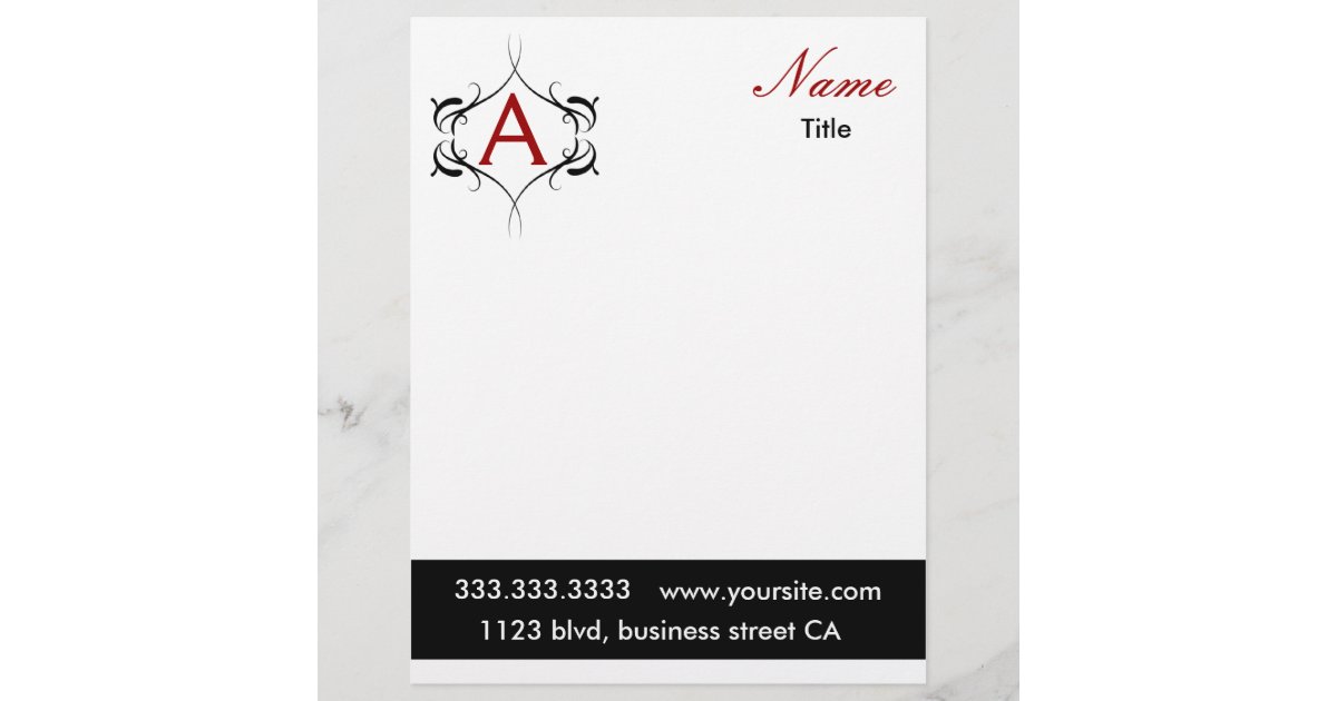 monogram letterhead | Zazzle