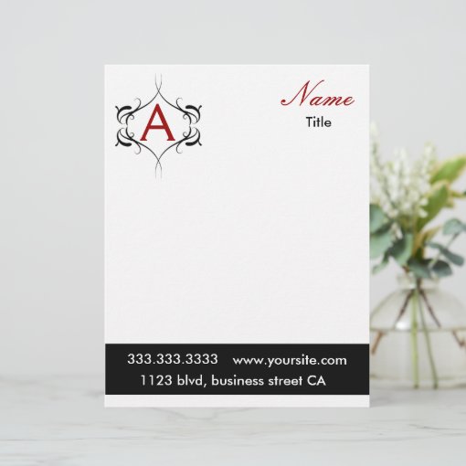 monogram letterhead | Zazzle