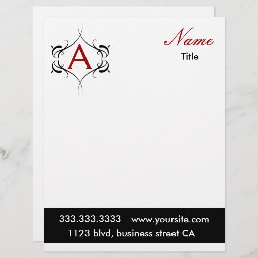 monogram letterhead | Zazzle