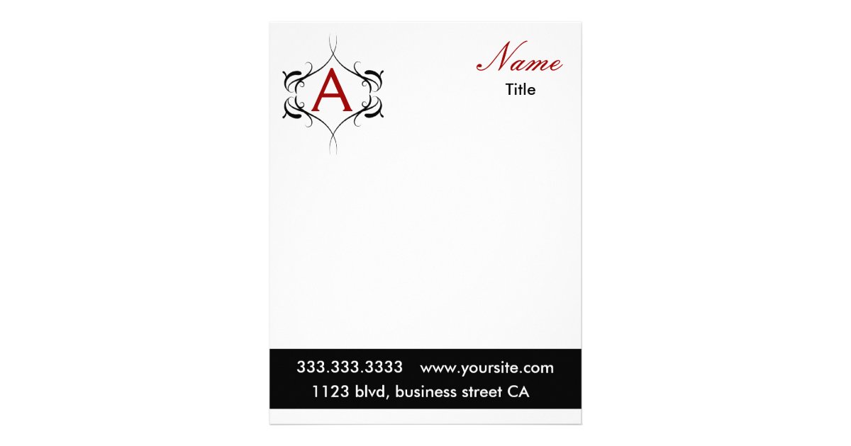 monogram letterhead | Zazzle.com