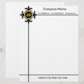 Monogram Letterhead | Zazzle