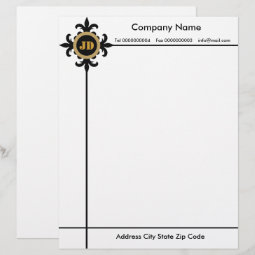Monogram Letterhead | Zazzle