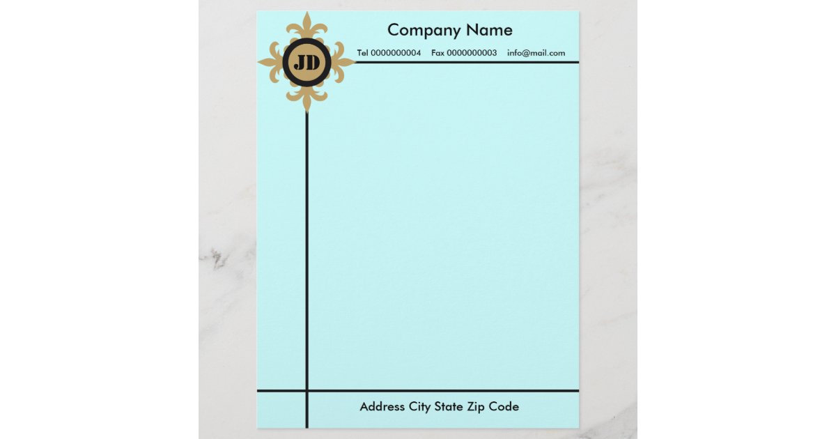 Monogram Letterhead | Zazzle
