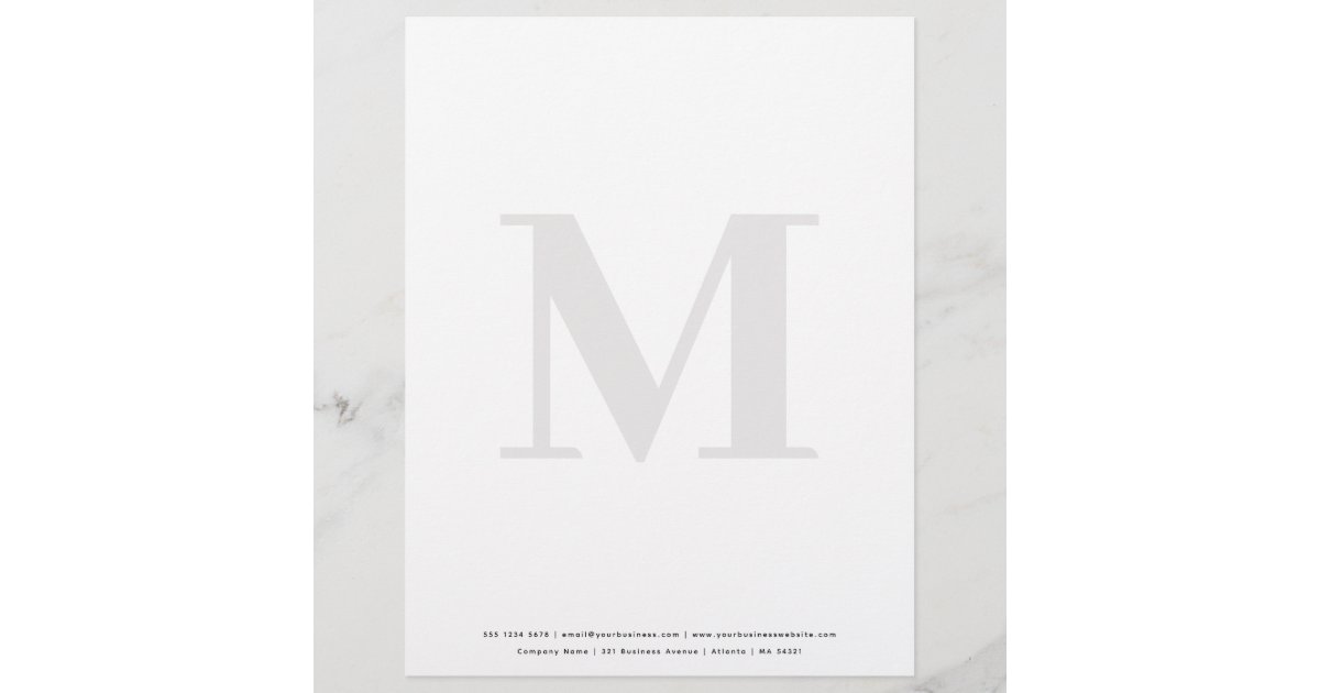 Monogram Letterhead Template | Zazzle