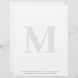 Monogram Letterhead Template | Zazzle