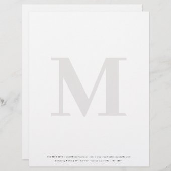 Monogram Letterhead Template | Zazzle