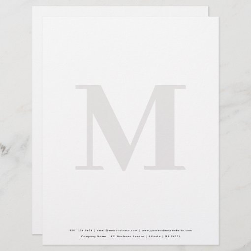Monogram Letterhead Template | Zazzle