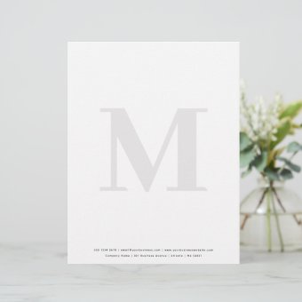 Monogram Letterhead Template | Zazzle