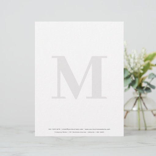 Monogram Letterhead Template | Zazzle