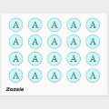 Monogram Letters Classic Round Sticker | Zazzle