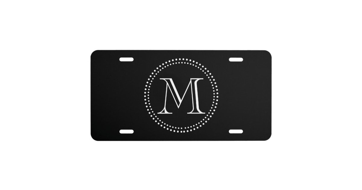 Monogram License Plate | Zazzle