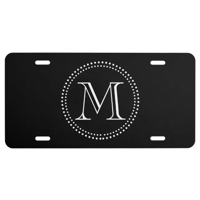 Monogram License Plate | Zazzle