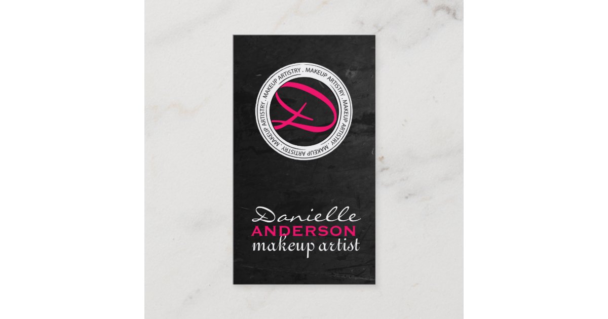 Monogram Makeup Business Cards | Zazzle