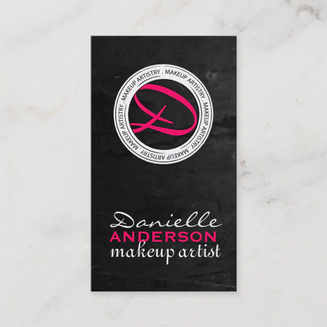 Monogram Makeup Business Cards | Zazzle