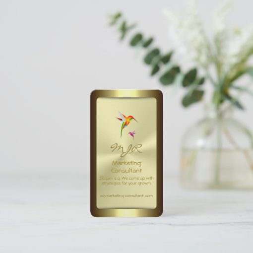 Monogram, Marketing Consultant, gold standard Business Card | Zazzle