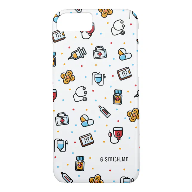 Monogram. Medical Pattern. For Doctors and Nurses Case-Mate iPhone Case ...