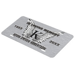 Monogram Memorial License License Plate | Zazzle