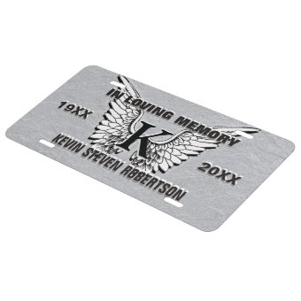 Monogram Memorial License License Plate | Zazzle