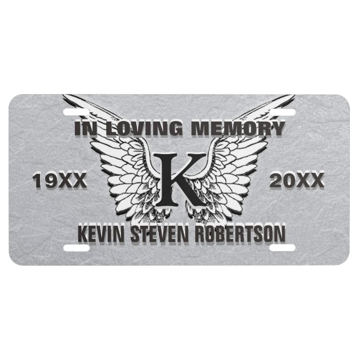 Monogram Memorial License License Plate | Zazzle.com