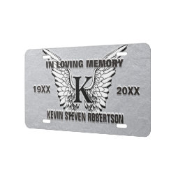 Monogram Memorial License License Plate | Zazzle
