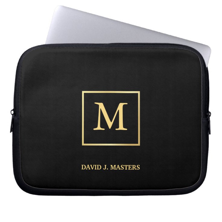 Monogram - Men's Executive Corporate Laptop Skin Laptop Sleeve | Zazzle