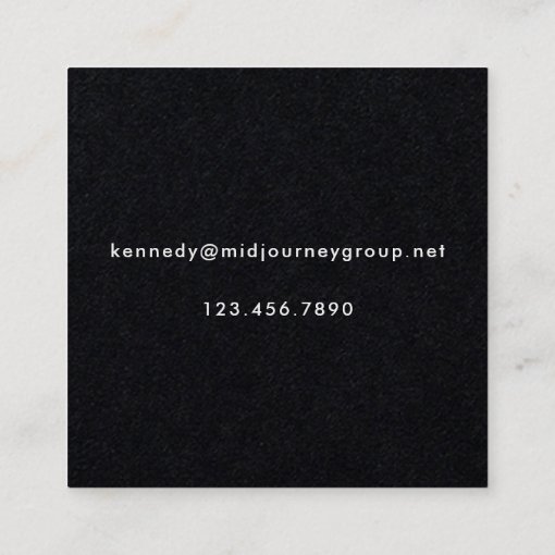 Monogram Minimal Typography Black Paper Square Business Card | Zazzle