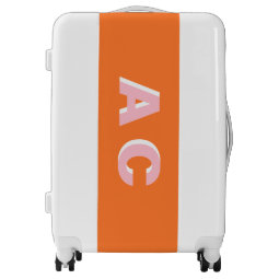 Monogram Minimalist Retro Personalized Luggage | Zazzle