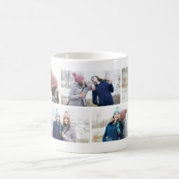Monogram Multiple Photo Collage Photo Layout Coffee Mug | Zazzle