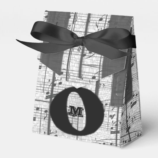 Monogram Music Notes Party Favor Box | Zazzle.com