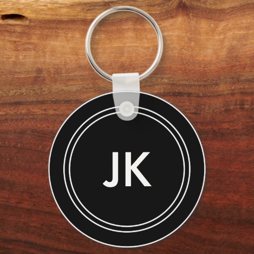 Monogram Name Initials Keychain | Zazzle