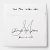 Monogram Names Date Wedding Invitation Envelope | Zazzle