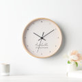 Monogram Neutral | Modern Minimalist Stylish Clock | Zazzle