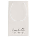 Monogram Neutral | Modern Minimalist Stylish Small Gift Bag | Zazzle