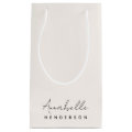 Monogram Neutral | Modern Minimalist Stylish Small Gift Bag | Zazzle
