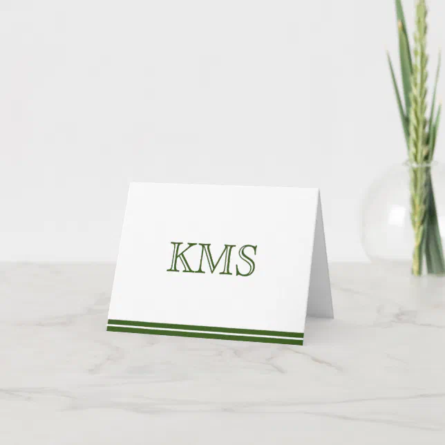Monogram Note Card | Zazzle