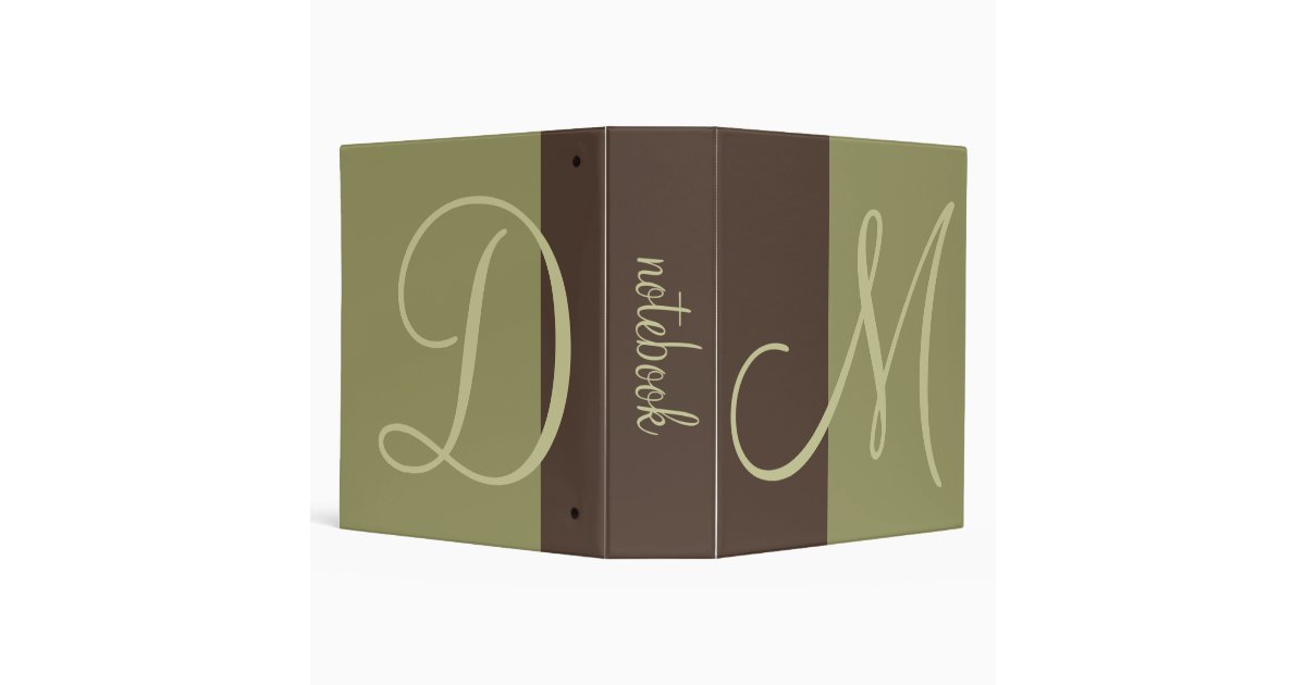 Monogram notebook binders/diy fonts binder | Zazzle