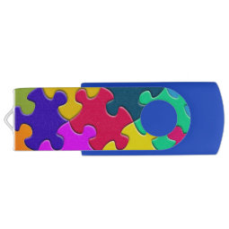 Monogram Novelty Puzzle USB Swivel Flash Drive | Zazzle