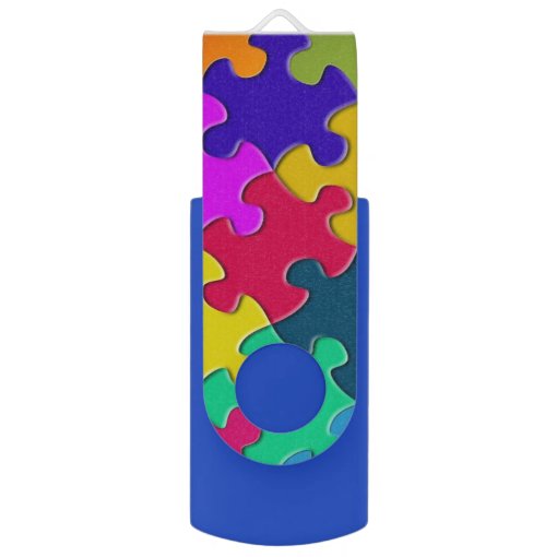 Monogram Novelty Puzzle USB Swivel Flash Drive | Zazzle