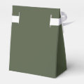 Monogram Olive Green Wedding Favor Boxes | Zazzle
