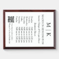 Monogram or Add Logo Business QR Code Wall Plaque | Zazzle