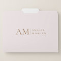 Monogram Personalized Pink Initial And Name File Folder | Zazzle